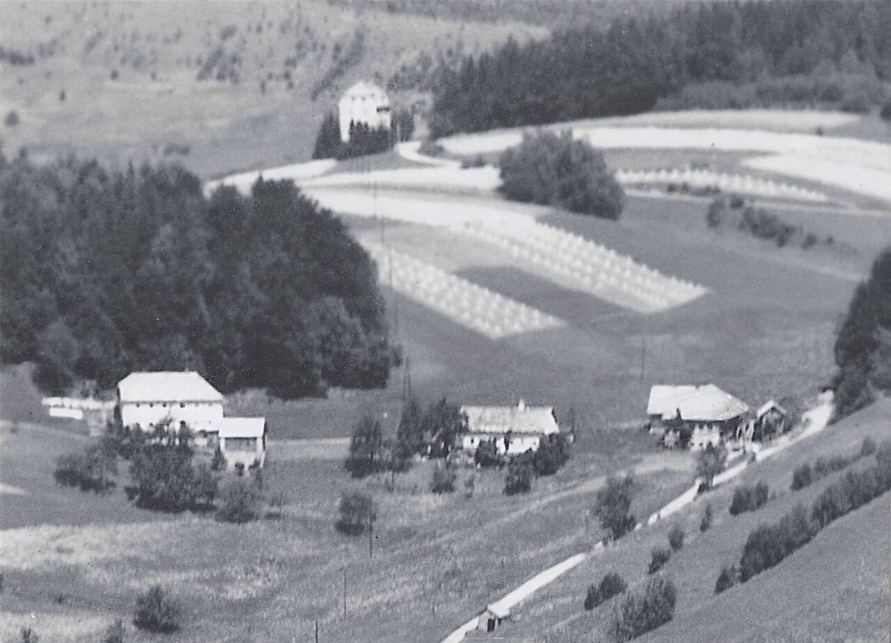 Blick auf die verwilderten Fluren von Untermarkschlag - das Zollhaus ...